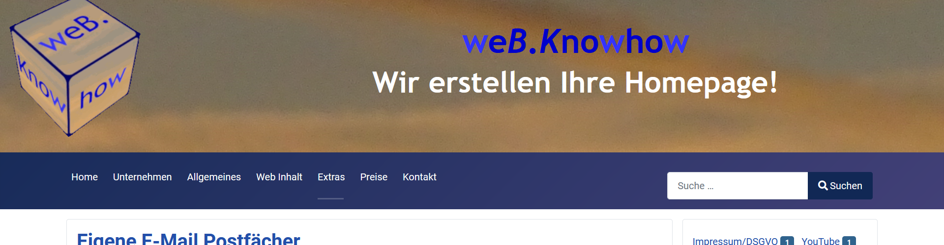 Startseite - Wir erstellen ihre Homepage / Website / Webseite